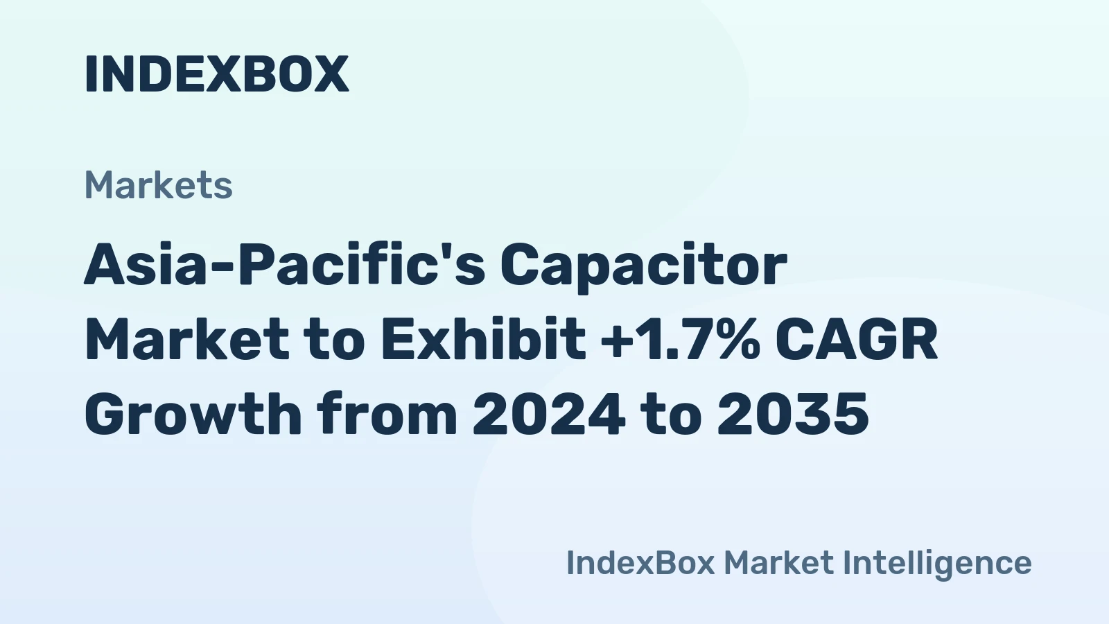 Asia-Pacific's Capacitor Market to Exhibit +1.7% CAGR Growth from 2024 to 2035