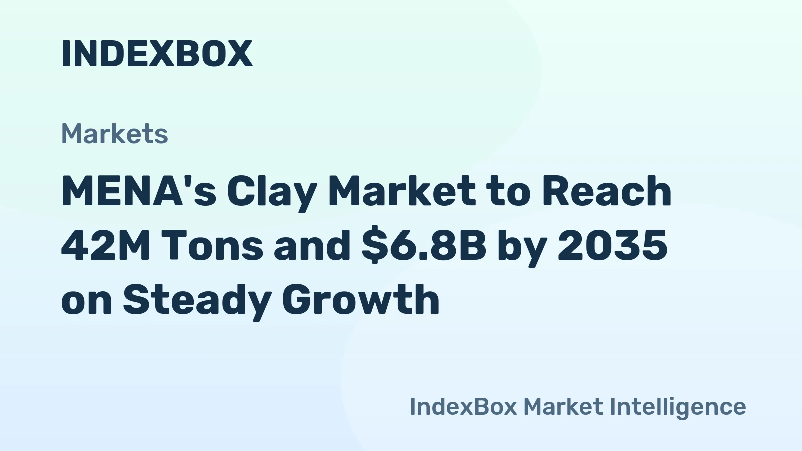 MENA's Clay Market to Reach 42M Tons and $6.8B by 2035 on Steady Growth