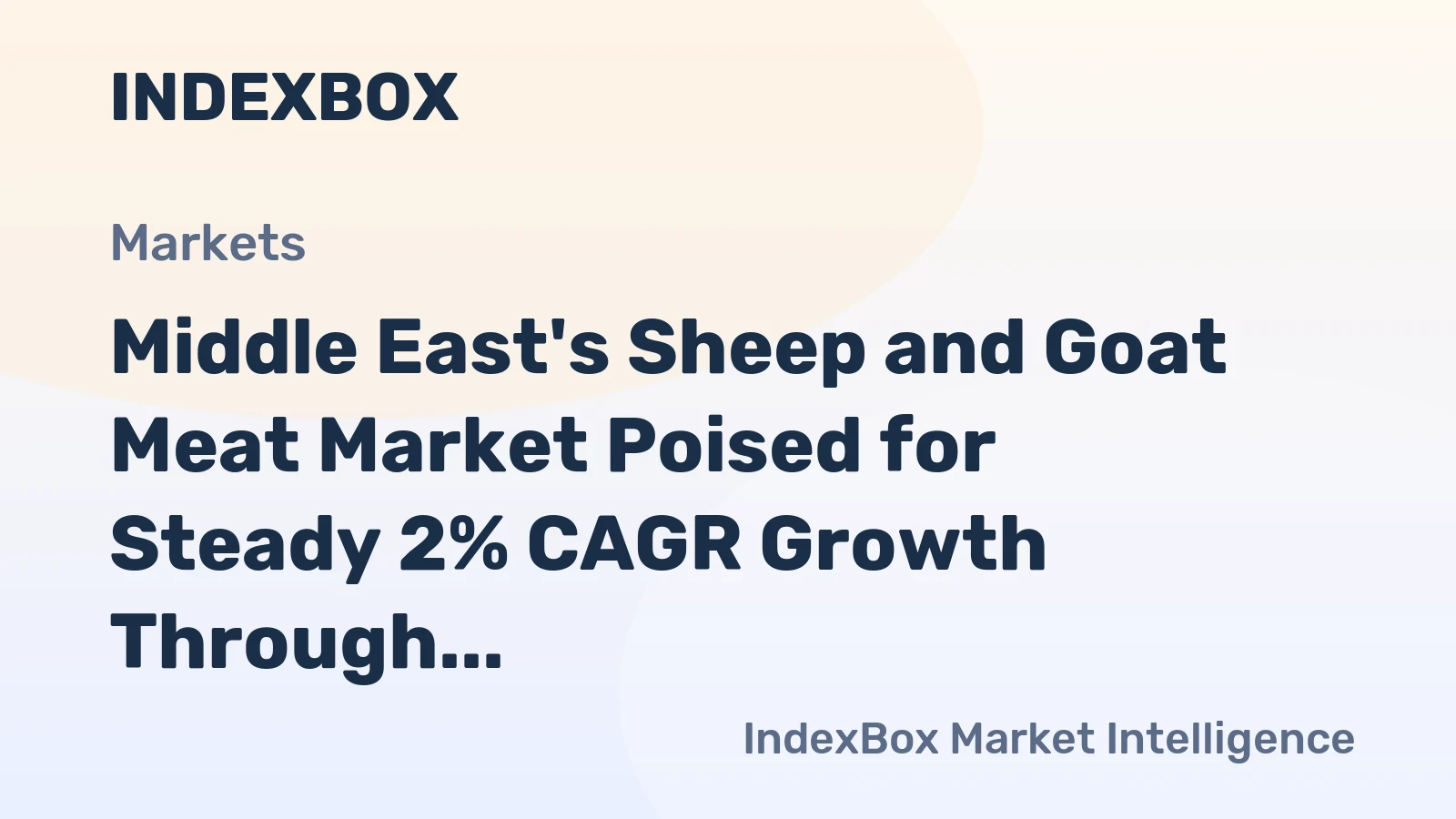Middle East's Sheep and Goat Meat Market Poised for Steady 2% CAGR Growth Through 2035