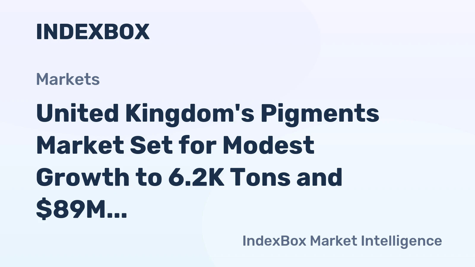 United Kingdom's Pigments Market Set for Modest Growth to 6.2K Tons and $89M Value