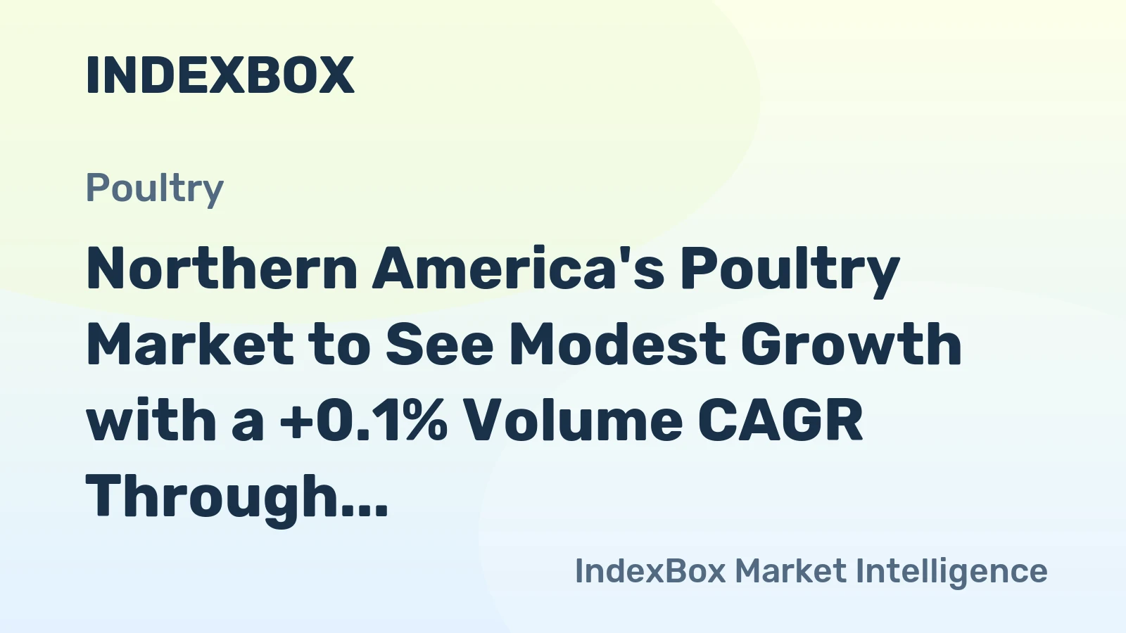 Northern America's Poultry Market to See Modest Growth with a +0.1% Volume CAGR Through 2035