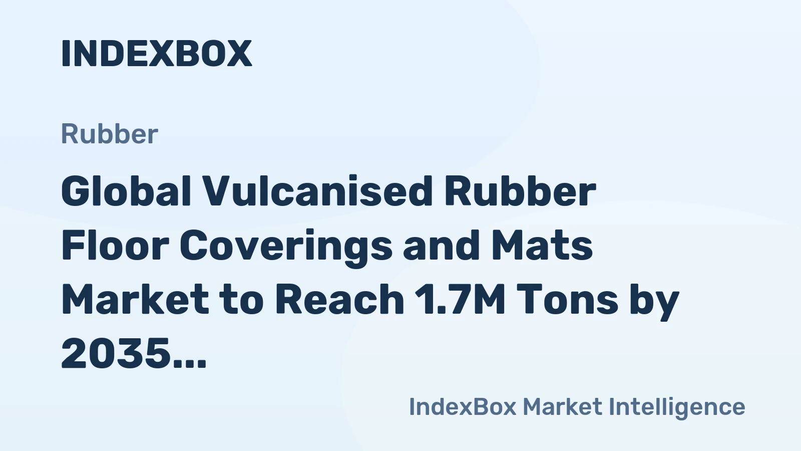 Global Vulcanised Rubber Floor Coverings and Mats Market to Reach 1.7M Tons by 2035, Valued at $4.7B