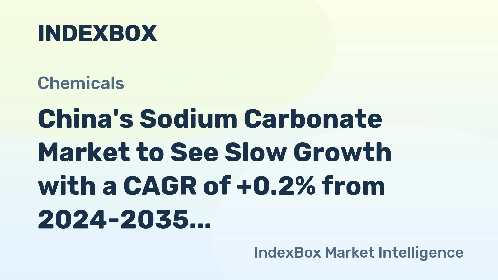 China's Sodium Carbonate Market to See Slow Growth with a CAGR of +0.2% from 2024-2035