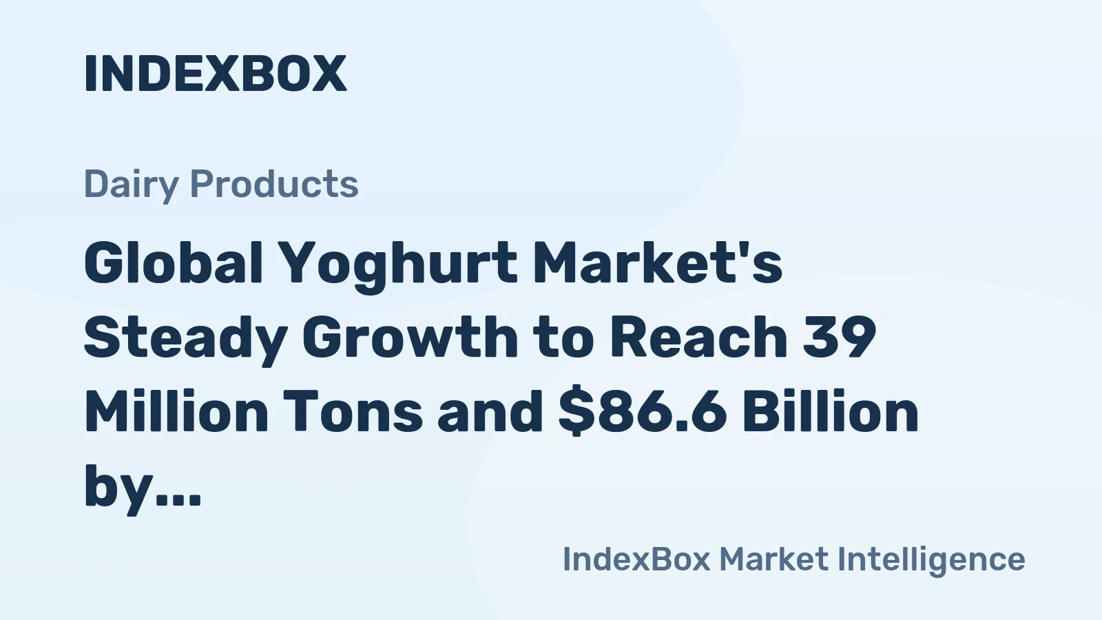 Global Yoghurt Market's Steady Growth to Reach 39 Million Tons and $86.6 Billion by 2035