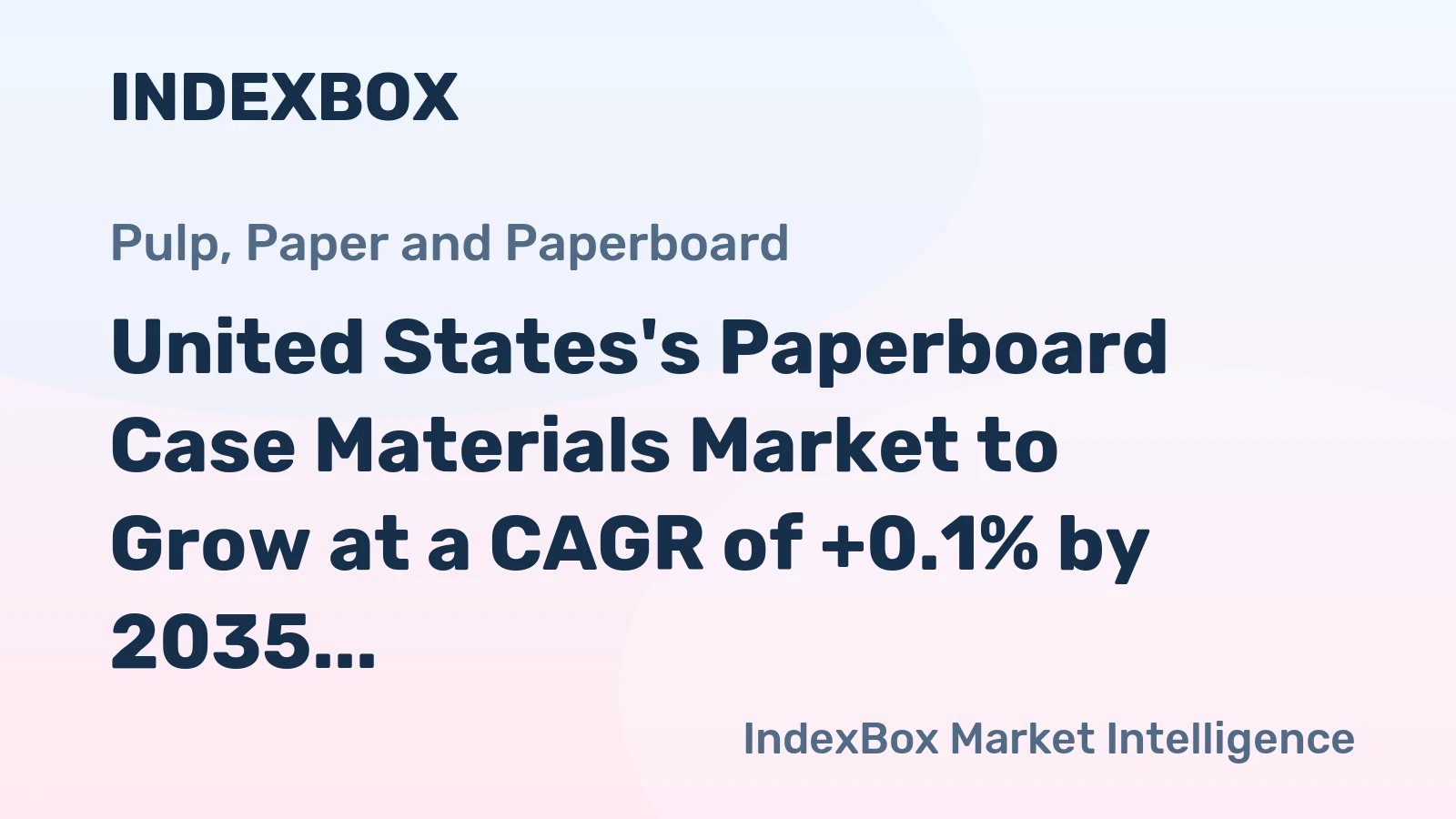 United States's Paperboard Case Materials Market to Grow at a CAGR of +0.1% by 2035