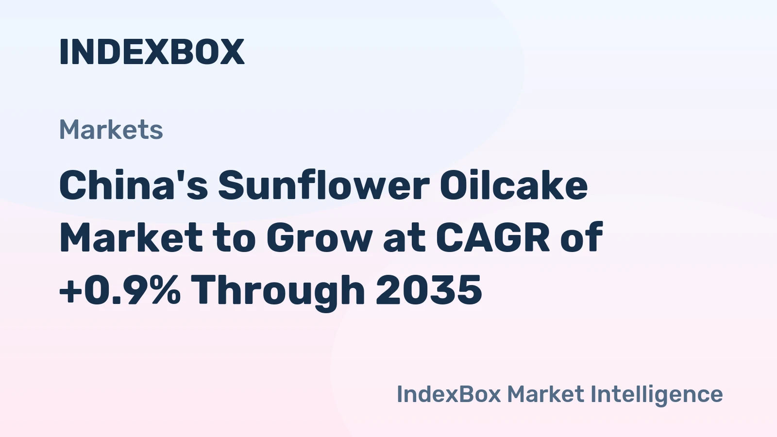 China's Sunflower Oilcake Market to Grow at CAGR of +0.9% Through 2035