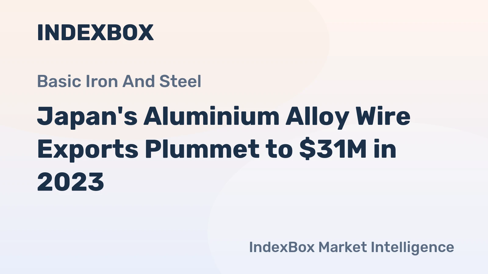 Japan's Aluminium Alloy Wire Exports Plummet to $31M in 2023