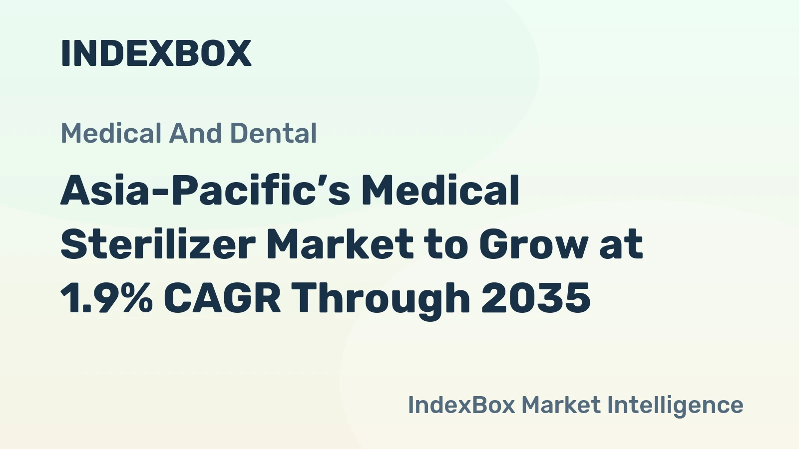Asia-Pacific’s Medical Sterilizer Market to Grow at 1.9% CAGR Through 2035