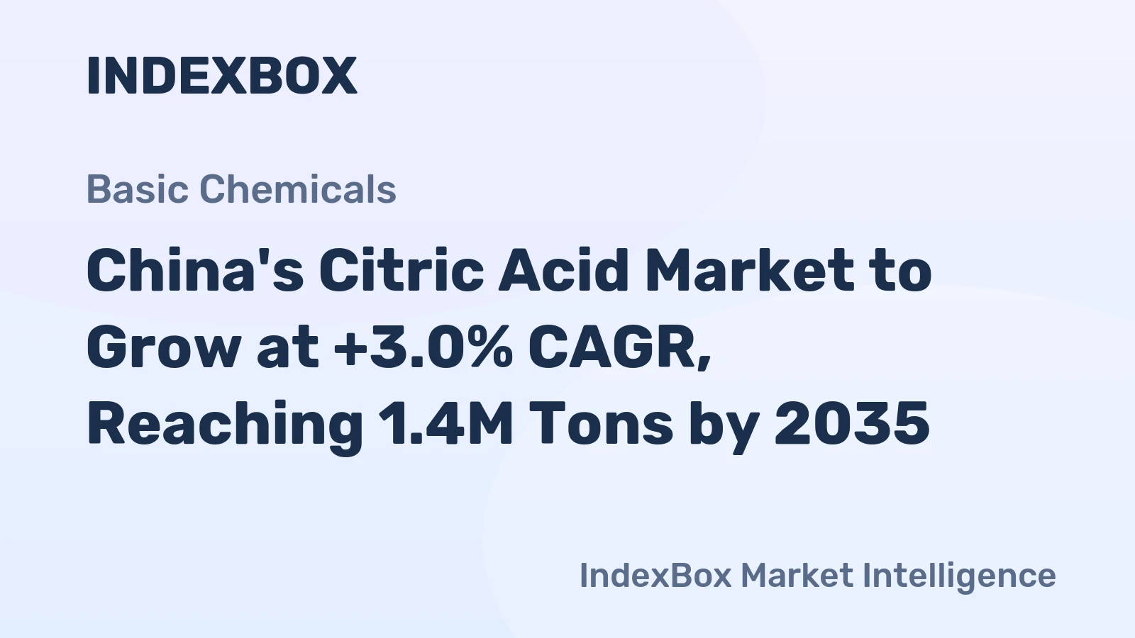 China's Citric Acid Market to Grow at +3.0% CAGR, Reaching 1.4M Tons by 2035