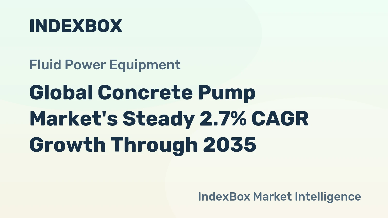 Global Concrete Pump Market's Steady 2.7% CAGR Growth Through 2035