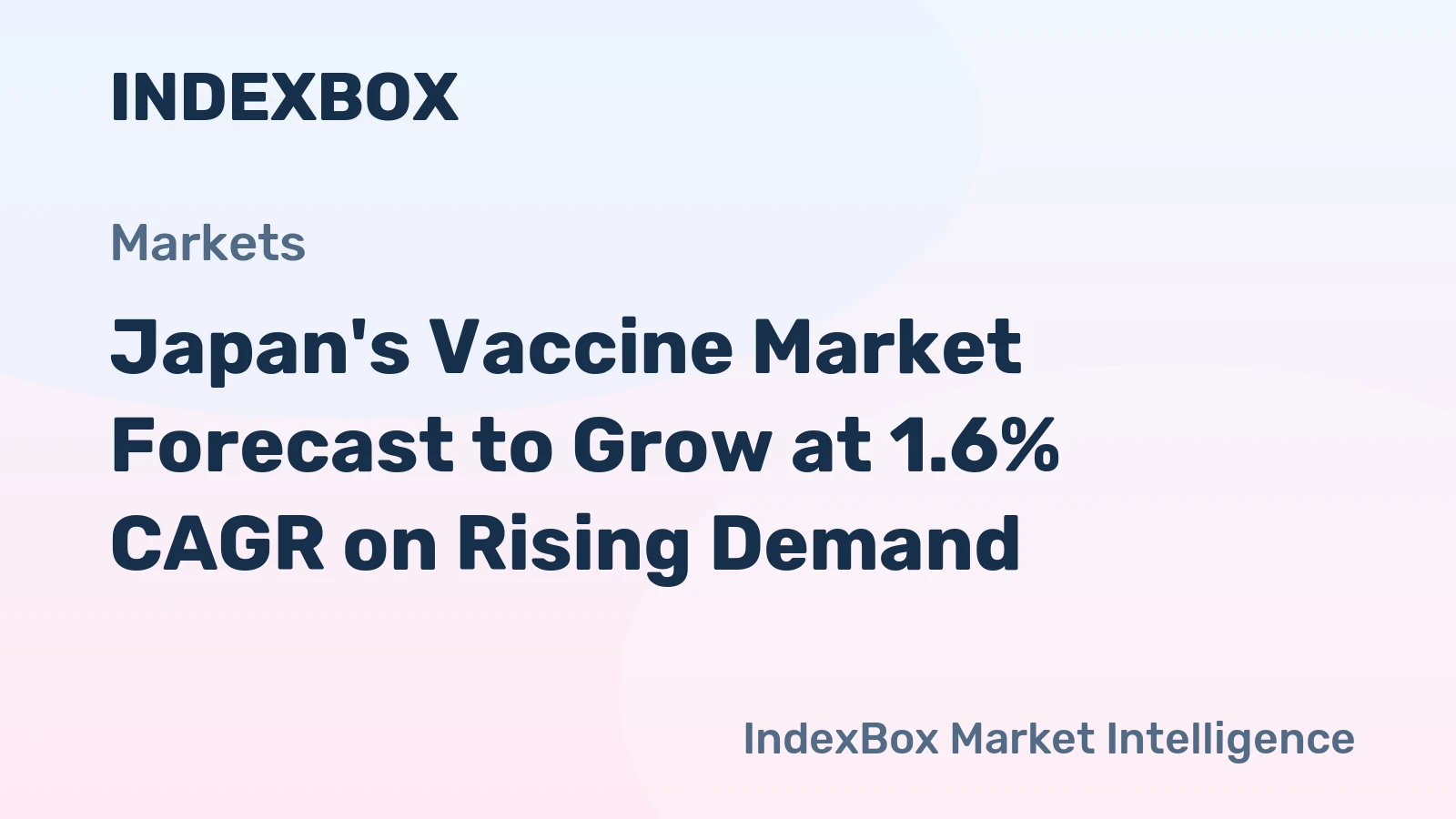 Japan's Vaccine Market Forecast to Grow at 1.6% CAGR on Rising Demand
