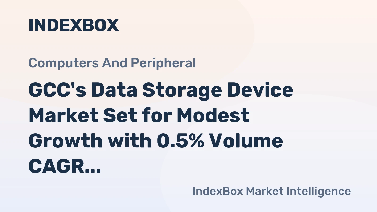 GCC's Data Storage Device Market Set for Modest Growth with 0.5% Volume CAGR Through 2035