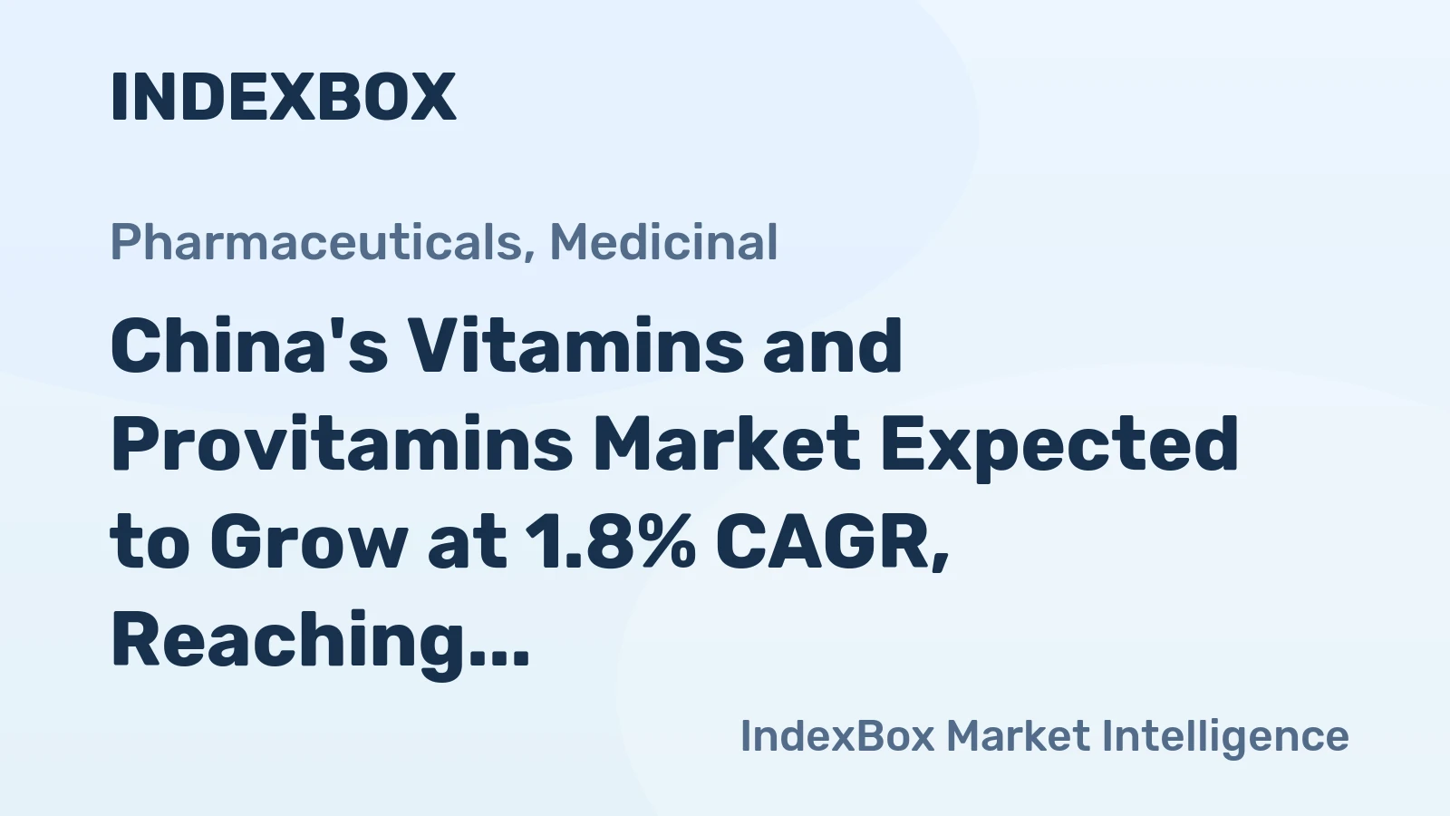 China's Vitamins and Provitamins Market Expected to Grow at 1.8% CAGR, Reaching $2.3B by 2035
