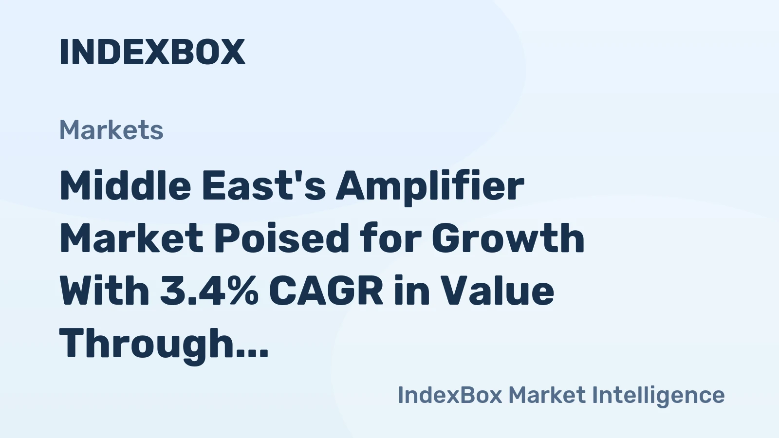 Middle East's Amplifier Market Poised for Growth With 3.4% CAGR in Value Through 2035