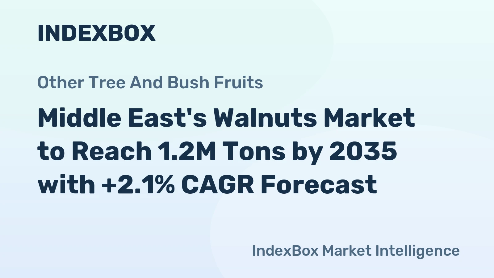 Middle East's Walnuts Market to Reach 1.2M Tons by 2035 with +2.1% CAGR Forecast
