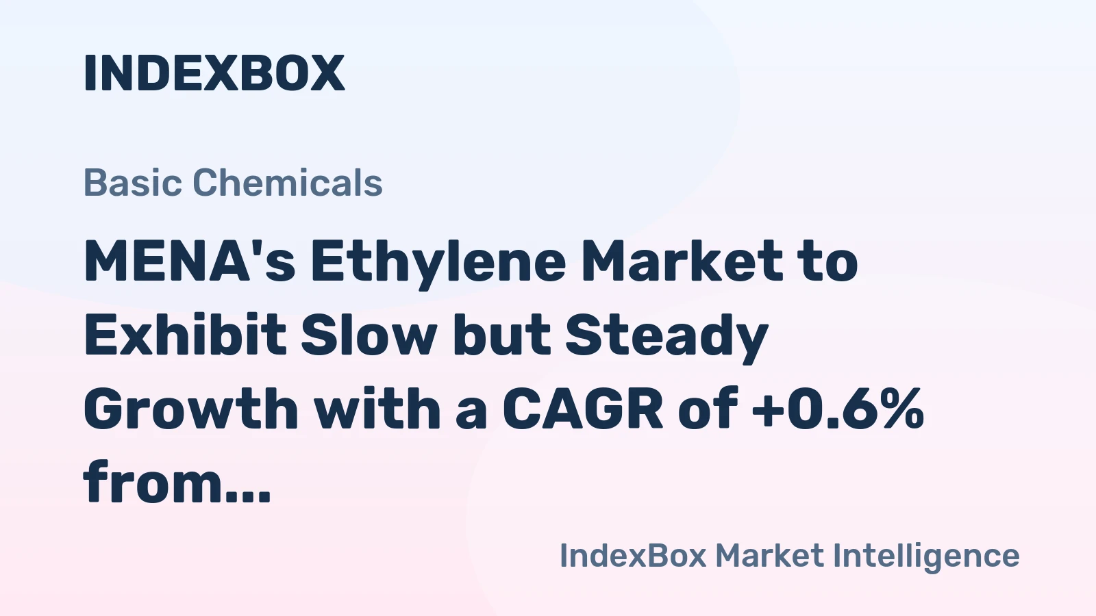 MENA's Ethylene Market to Exhibit Slow but Steady Growth with a CAGR of +0.6% from 2024 to 2035