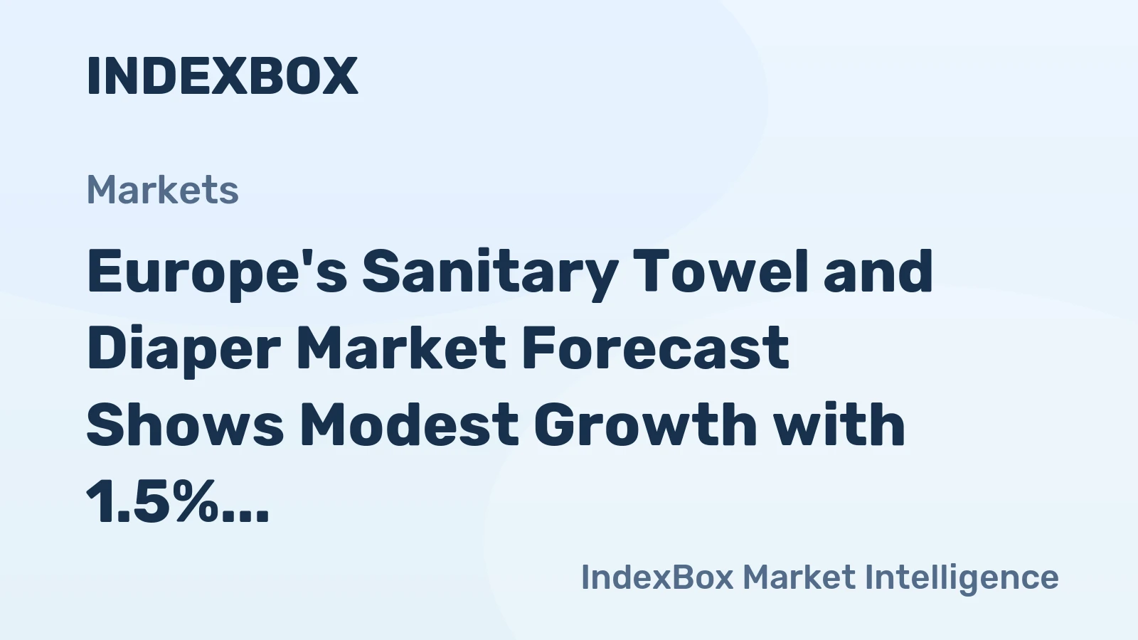 Europe's Sanitary Towel and Diaper Market Forecast Shows Modest Growth with 1.5% Value CAGR Through 2035