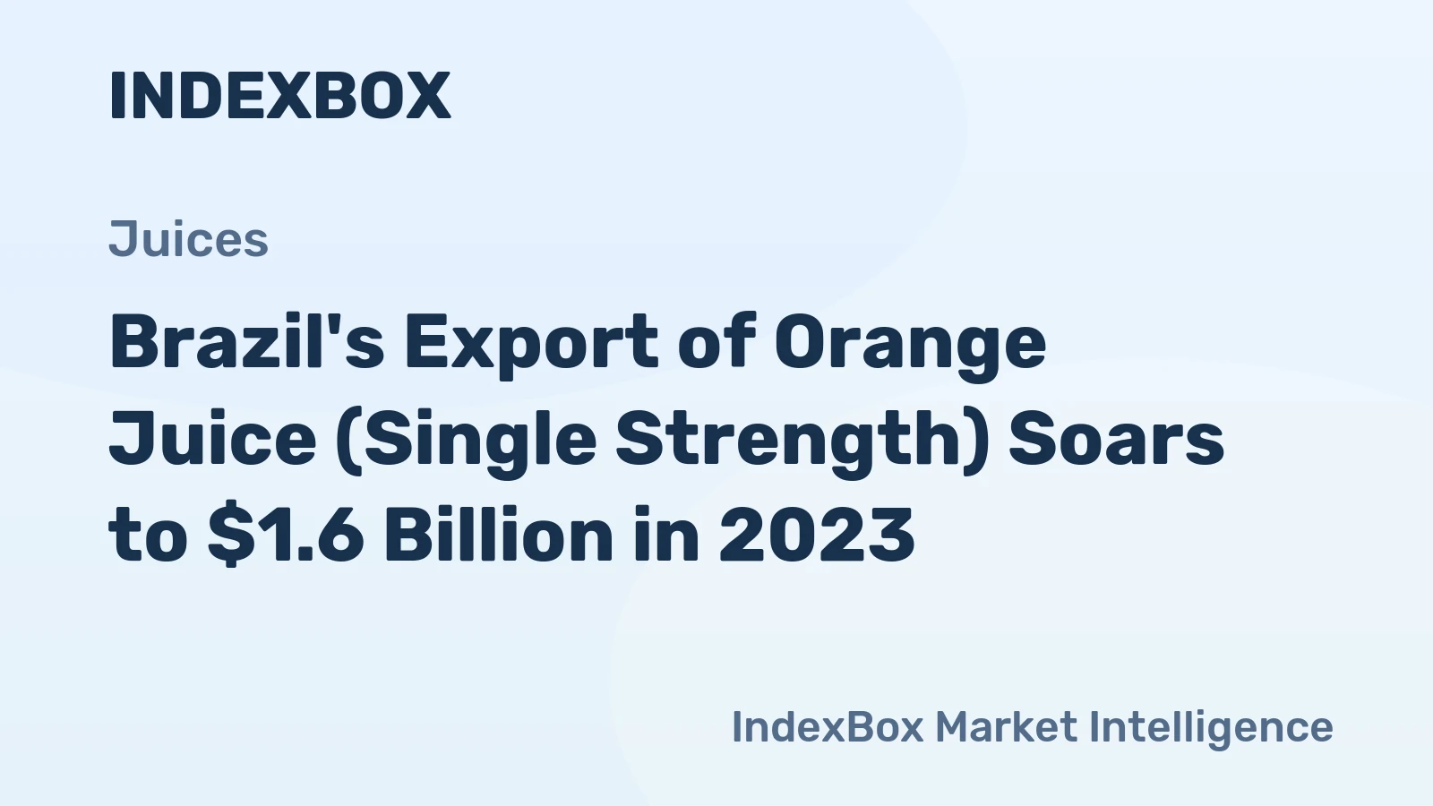 Brazil's Export of Orange Juice (Single Strength) Soars to $1.6 Billion in 2023