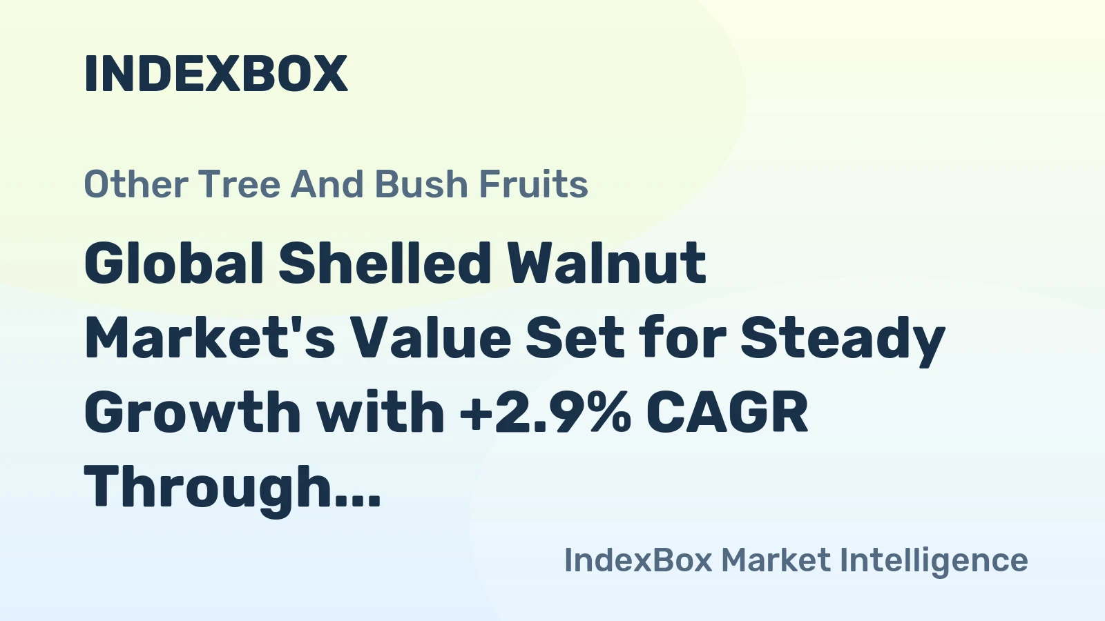 Global Shelled Walnut Market's Value Set for Steady Growth with +2.9% CAGR Through 2035