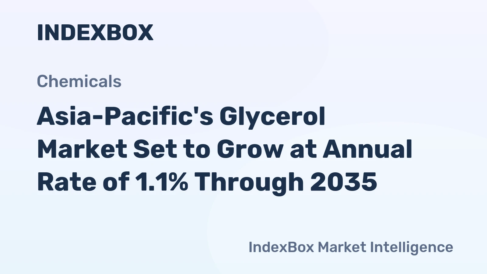 Asia-Pacific's Glycerol Market Set to Grow at Annual Rate of 1.1% Through 2035