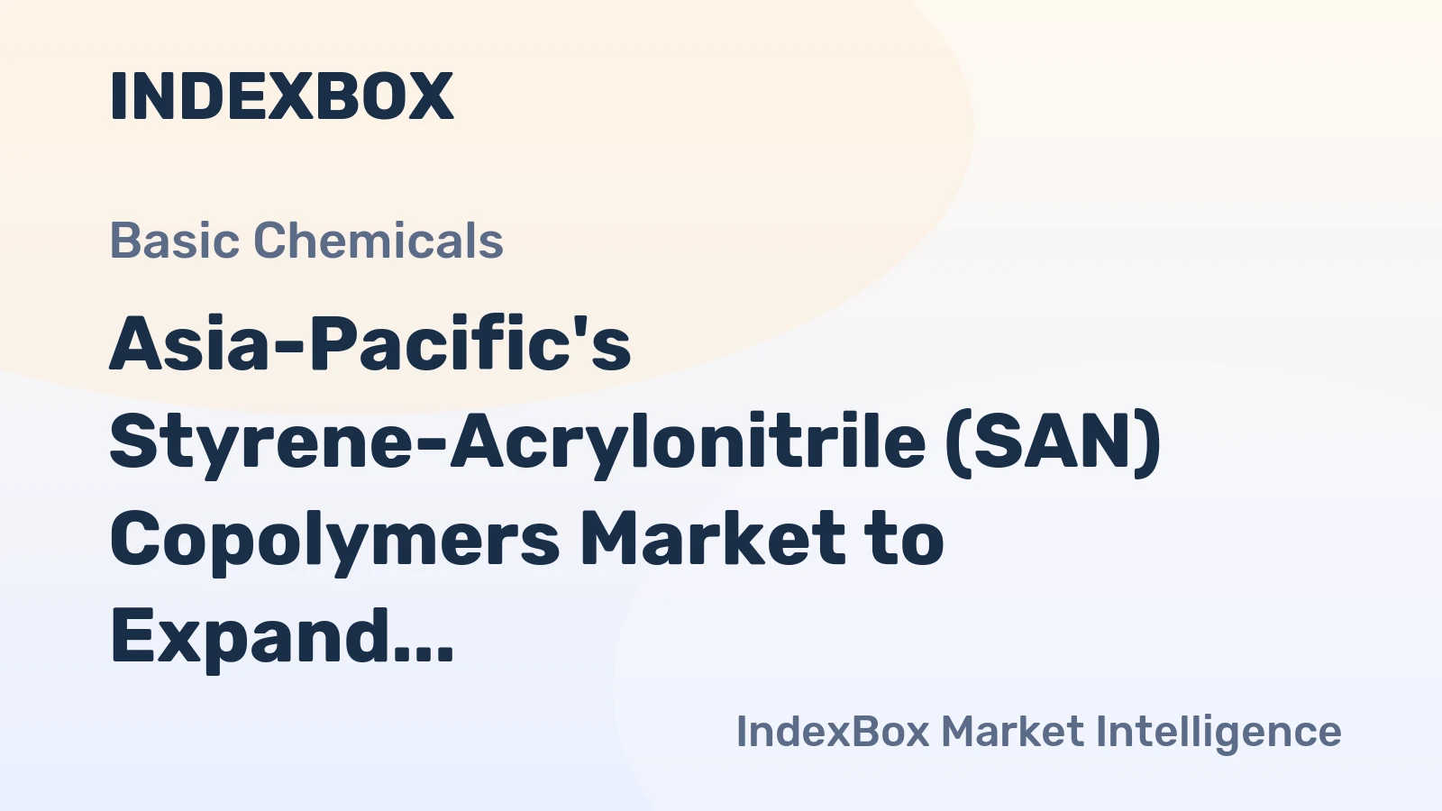 Asia-Pacific's Styrene-Acrylonitrile (SAN) Copolymers Market to Expand at a CAGR of +1.8% Until 2035