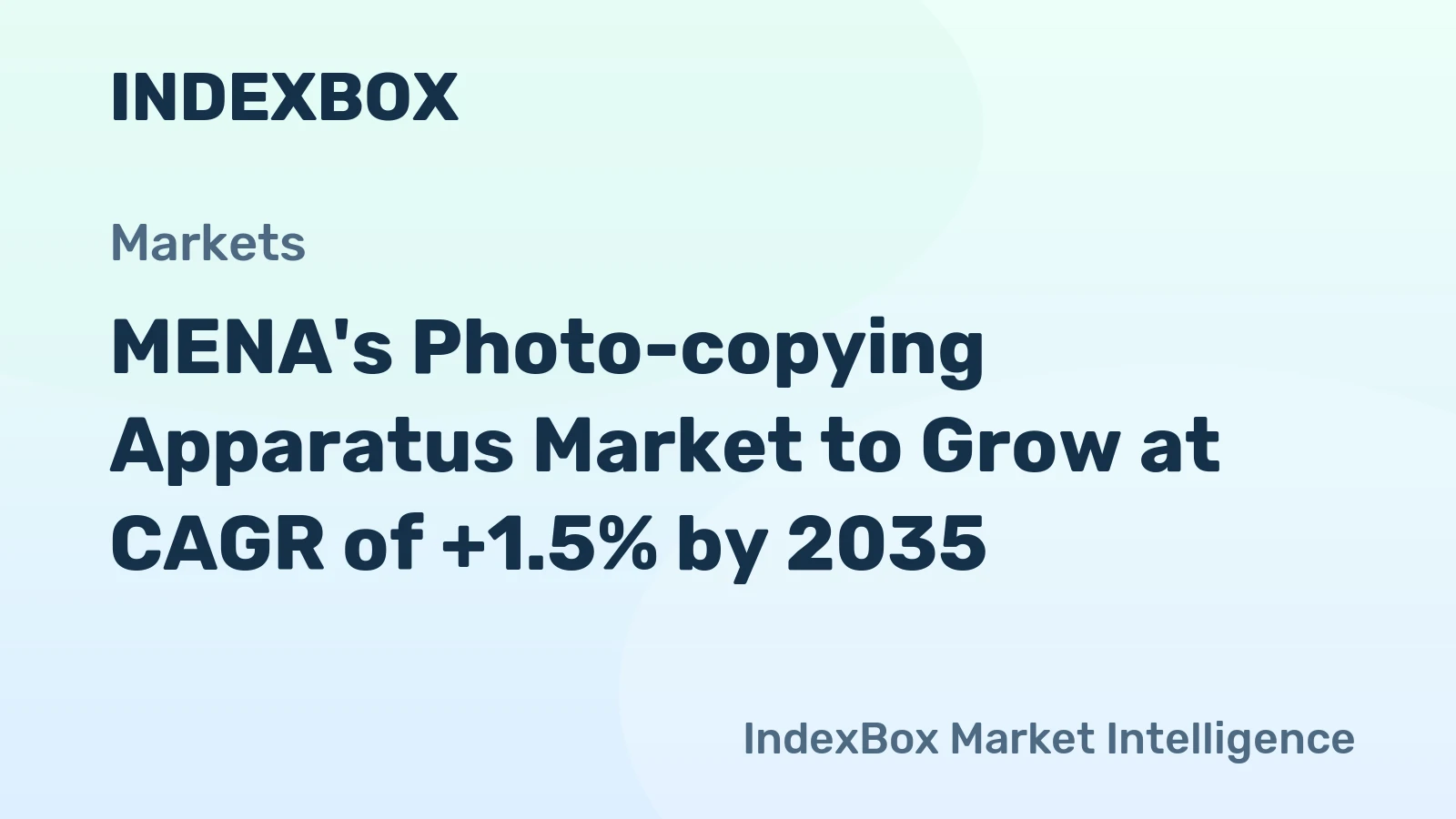 MENA's Photo-copying Apparatus Market to Grow at CAGR of +1.5% by 2035