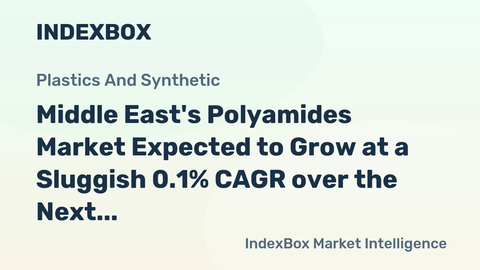 Middle East's Polyamides Market Expected to Grow at a Sluggish 0.1% CAGR over the Next Decade