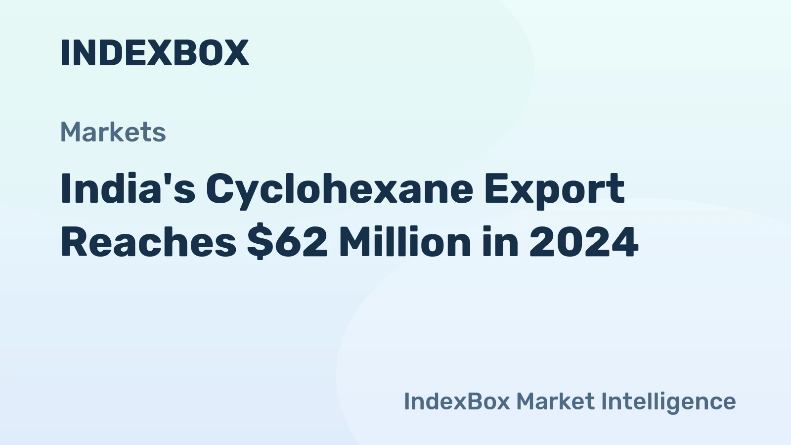 India's Cyclohexane Export Reaches $62 Million in 2024