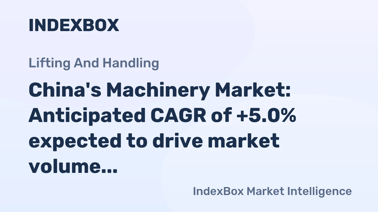 China's Machinery Market: Anticipated CAGR of +5.0% expected to drive market volume to 3.2M units by 2035