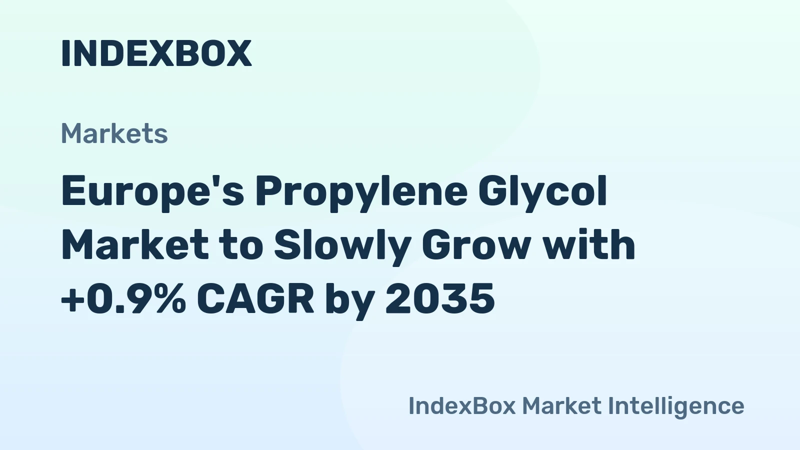 Europe's Propylene Glycol Market to Slowly Grow with +0.9% CAGR by 2035