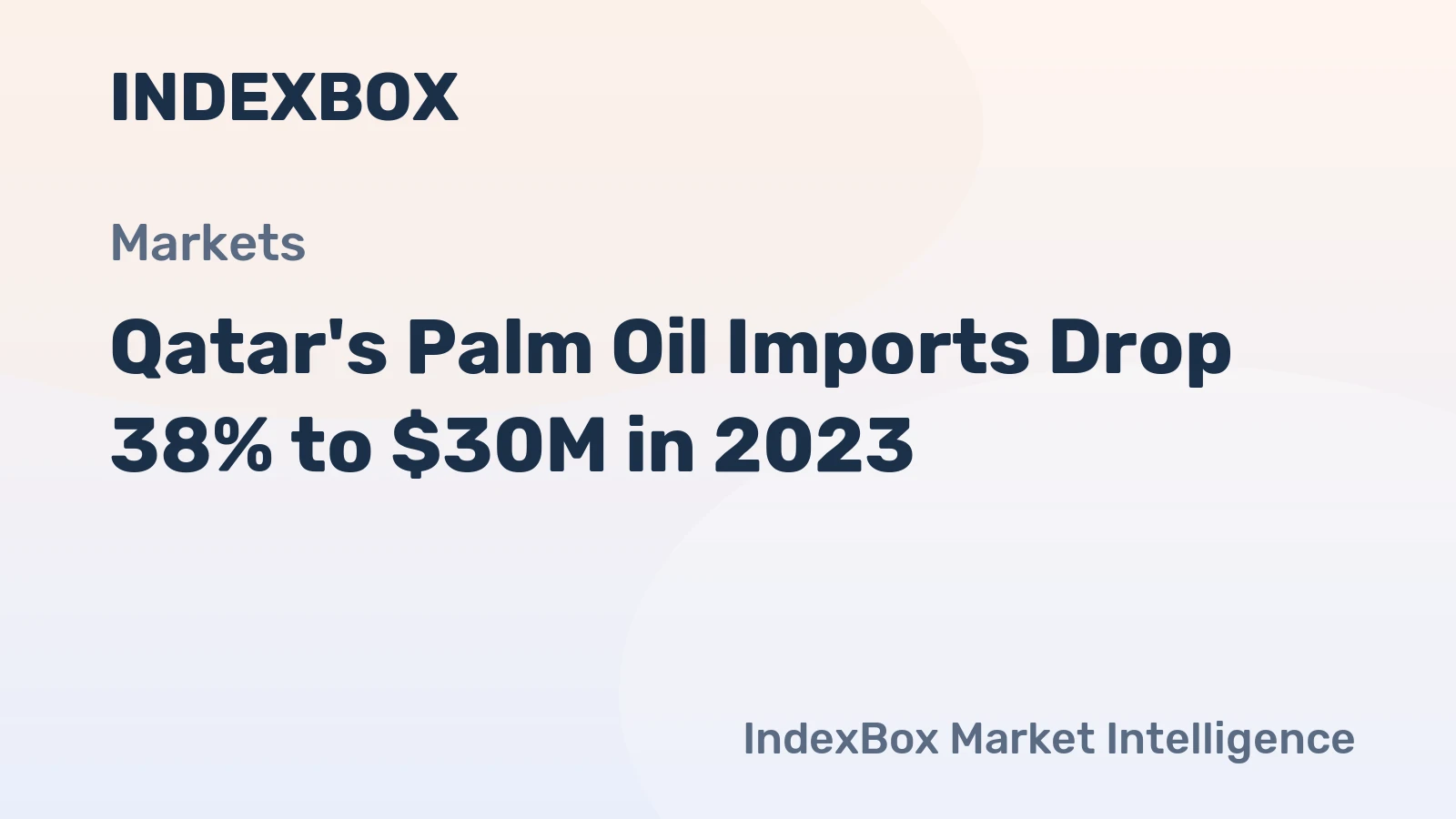 Qatar's Palm Oil Imports Drop 38% to $30M in 2023
