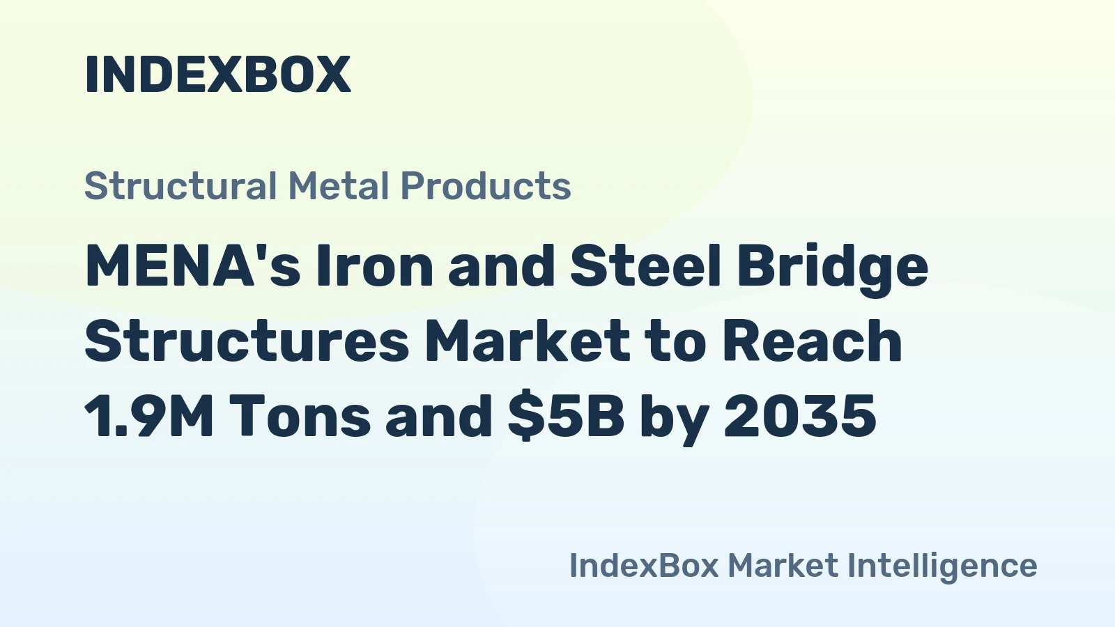 MENA's Iron and Steel Bridge Structures Market to Reach 1.9M Tons and $5B by 2035