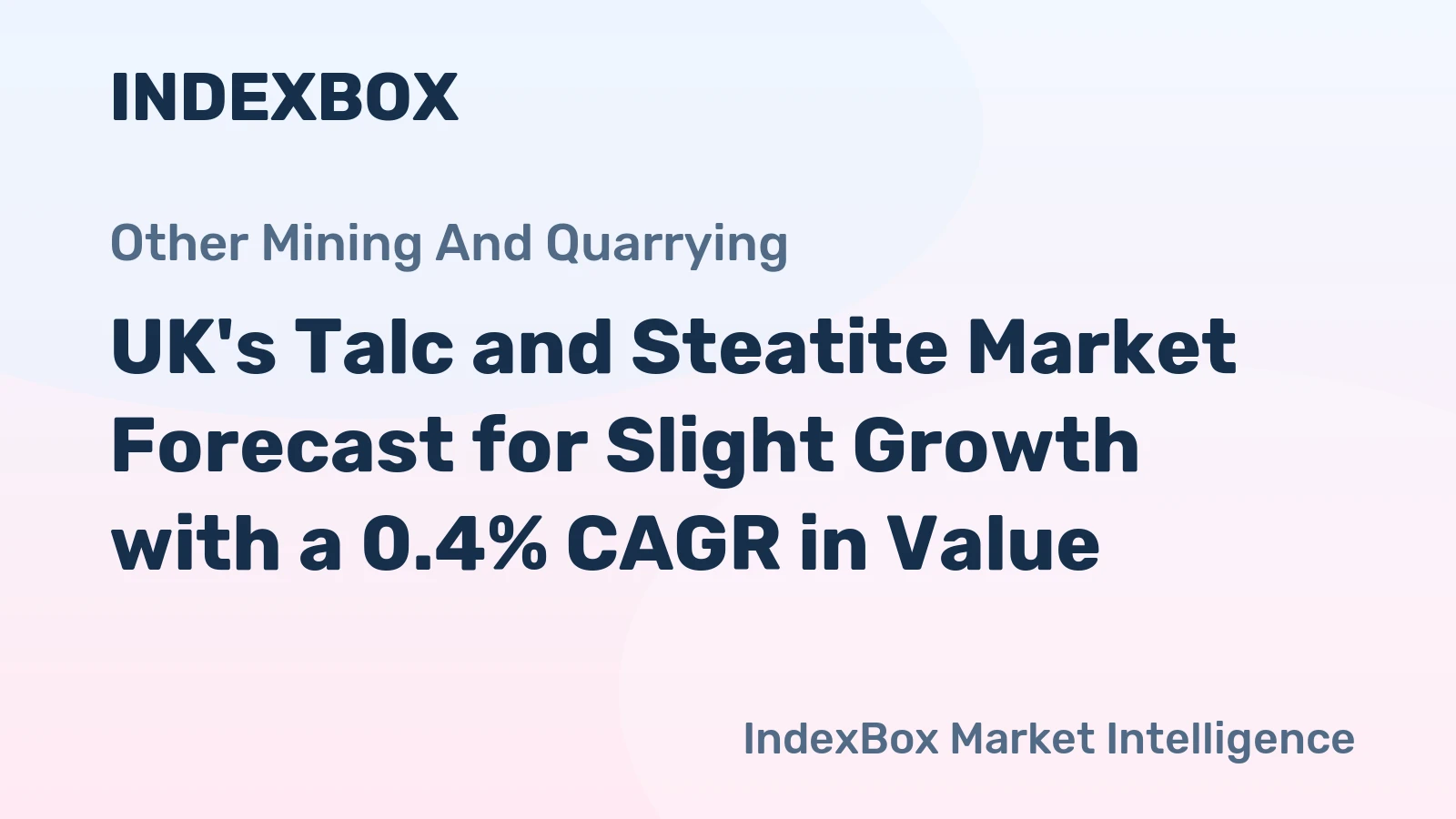 UK's Talc and Steatite Market Forecast for Slight Growth with a 0.4% CAGR in Value