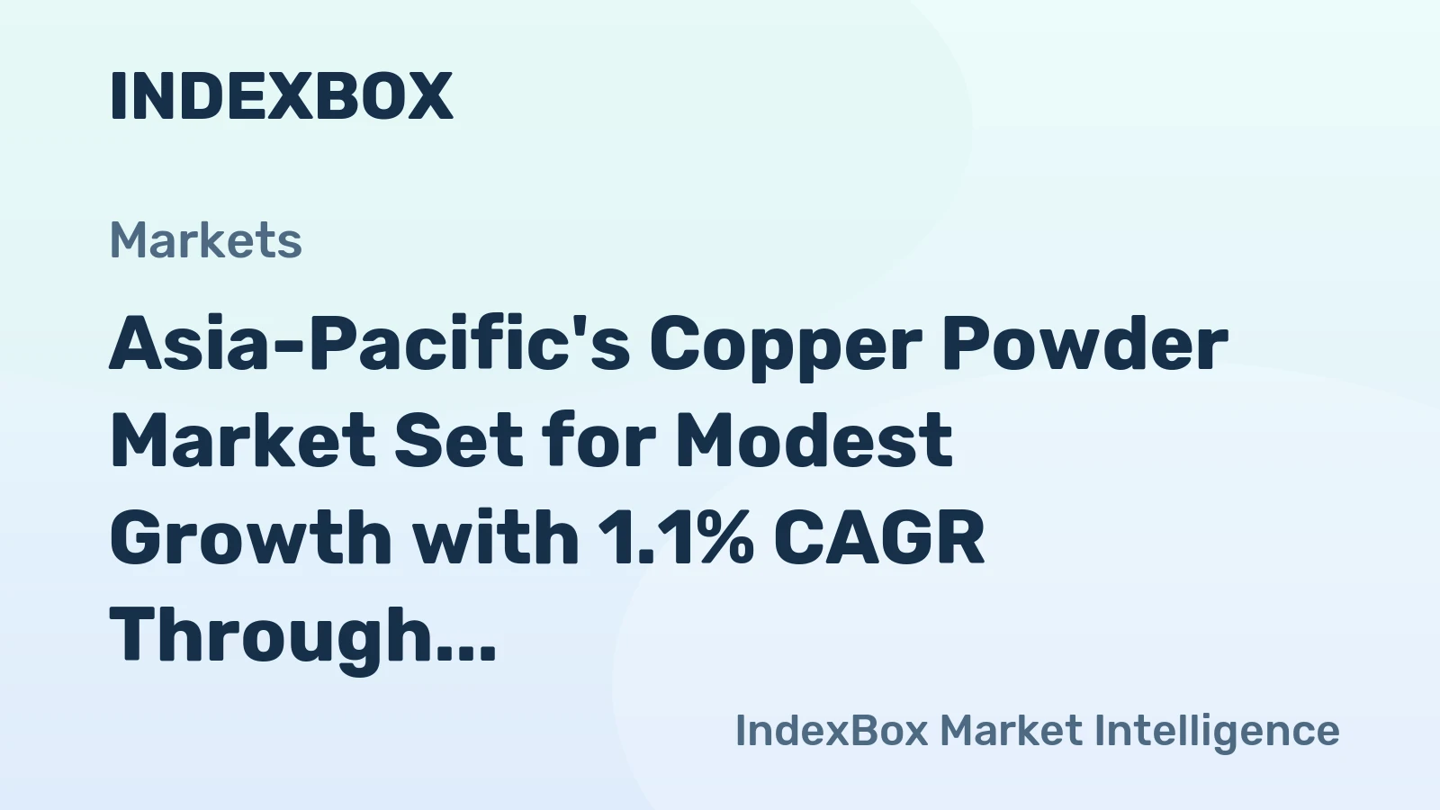 Asia-Pacific's Copper Powder Market Set for Modest Growth with 1.1% CAGR Through 2035
