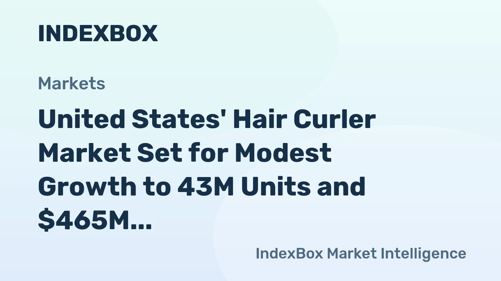United States' Hair Curler Market Set for Modest Growth to 43M Units and $465M in Value