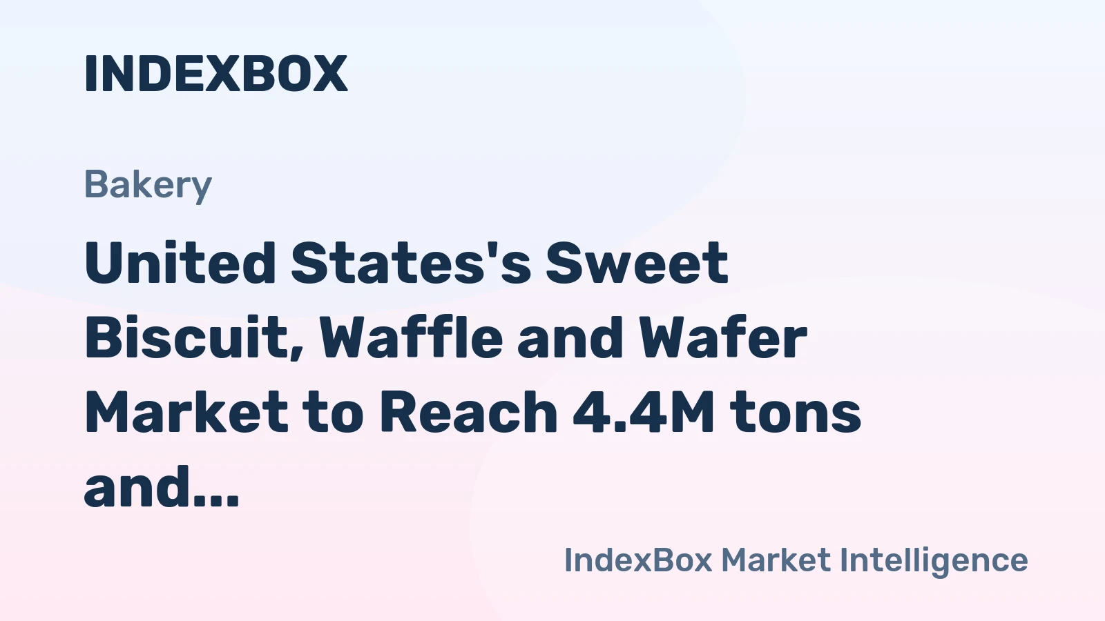 United States's Sweet Biscuit, Waffle and Wafer Market to Reach 4.4M tons and $15.7B by 2035