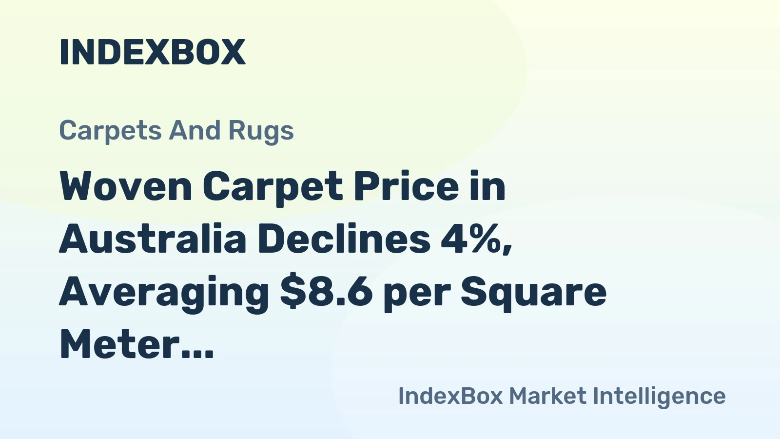 Woven Carpet Price in Australia Declines 4%, Averaging $8.6 per Square Meter
