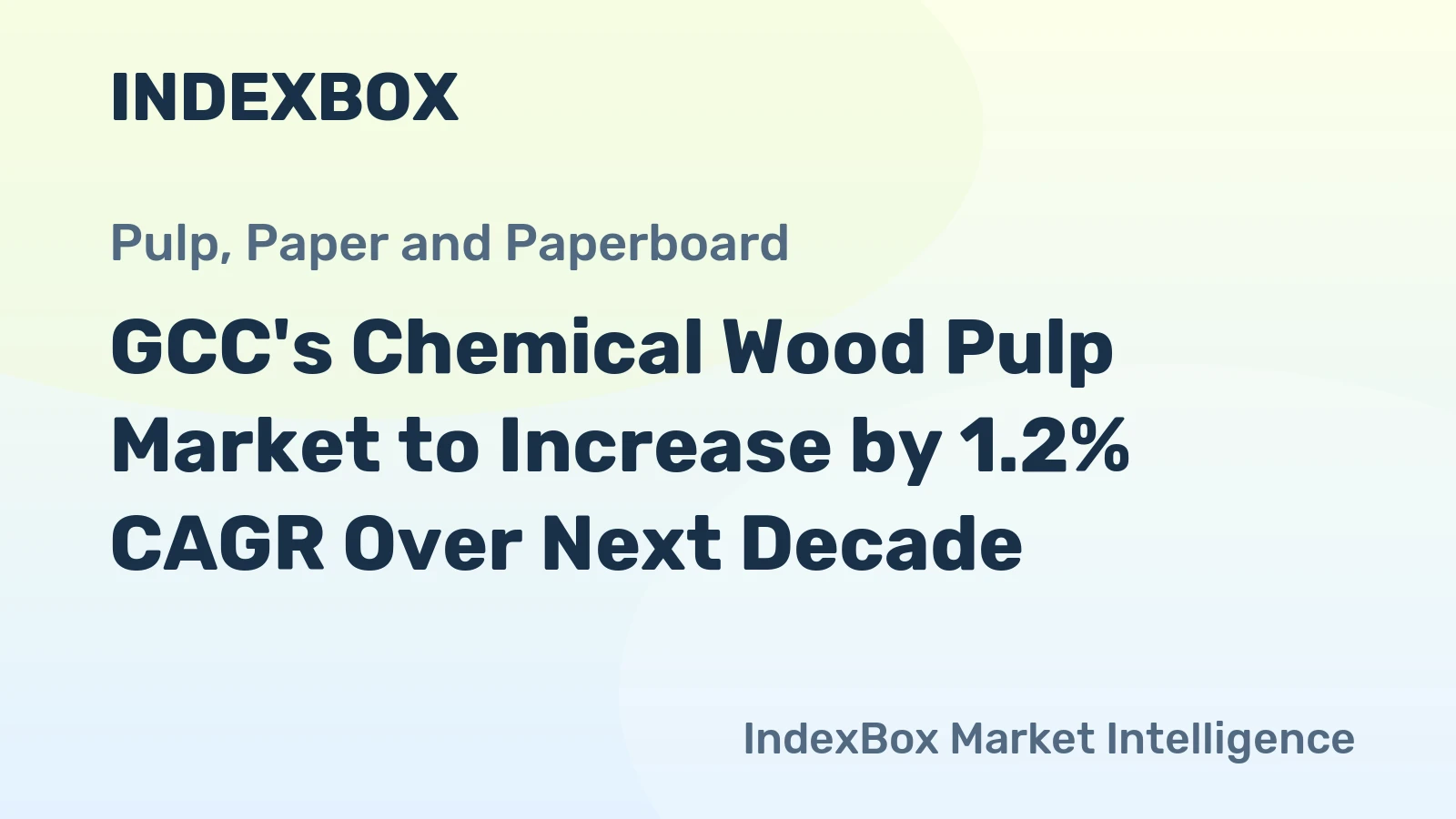 GCC's Chemical Wood Pulp Market to Increase by 1.2% CAGR Over Next Decade