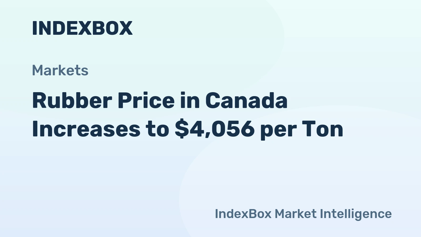 Rubber Price in Canada Increases to $4,056 per Ton