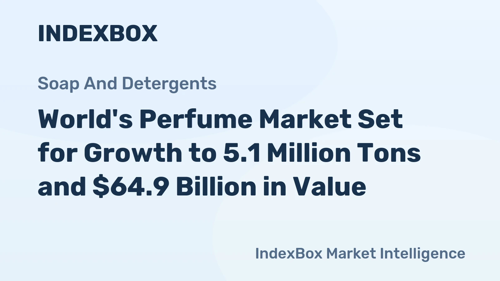 World's Perfume Market Set for Growth to 5.1 Million Tons and $64.9 Billion in Value