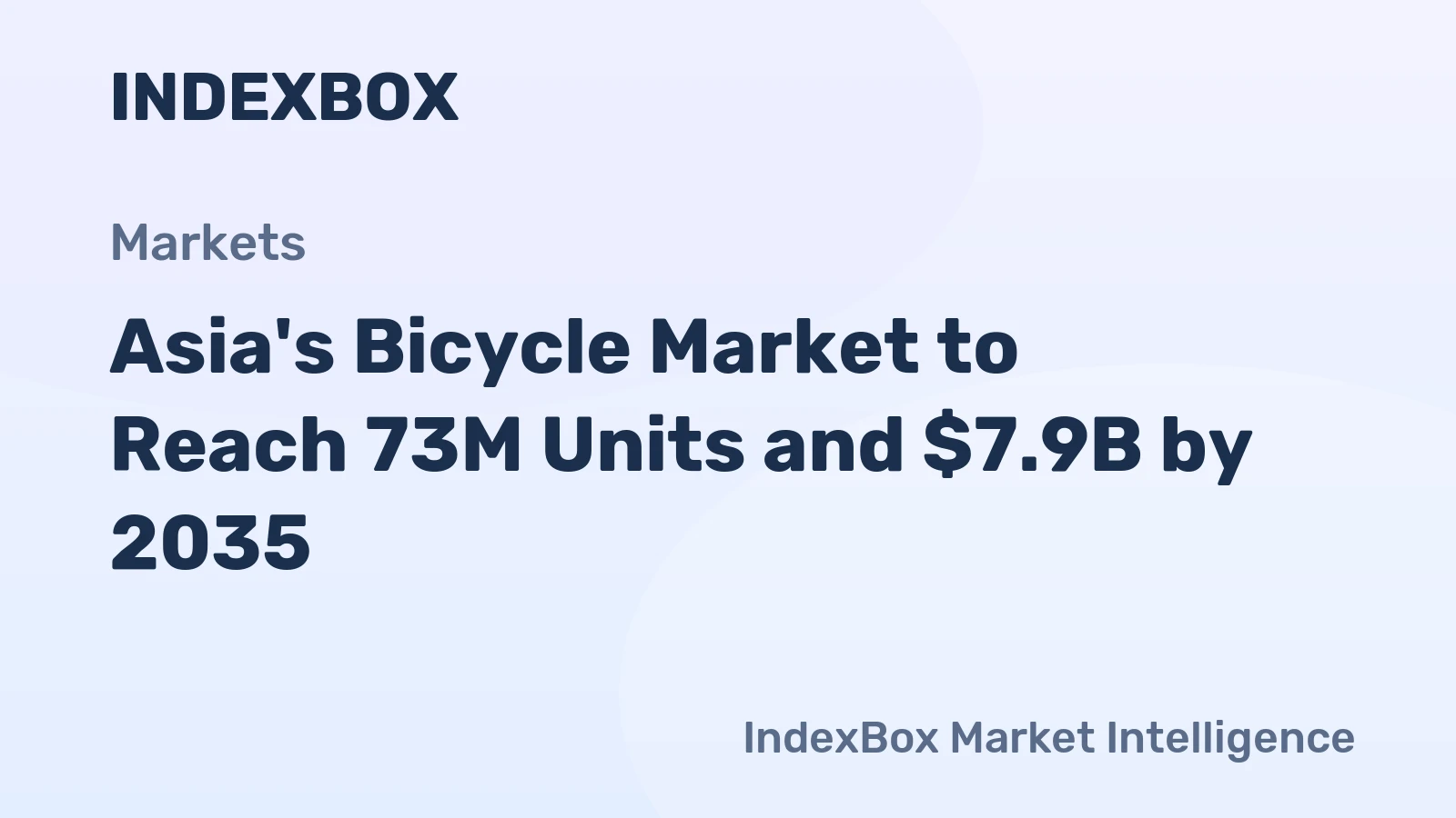 Asia's Bicycle Market to Reach 73M Units and $7.9B by 2035
