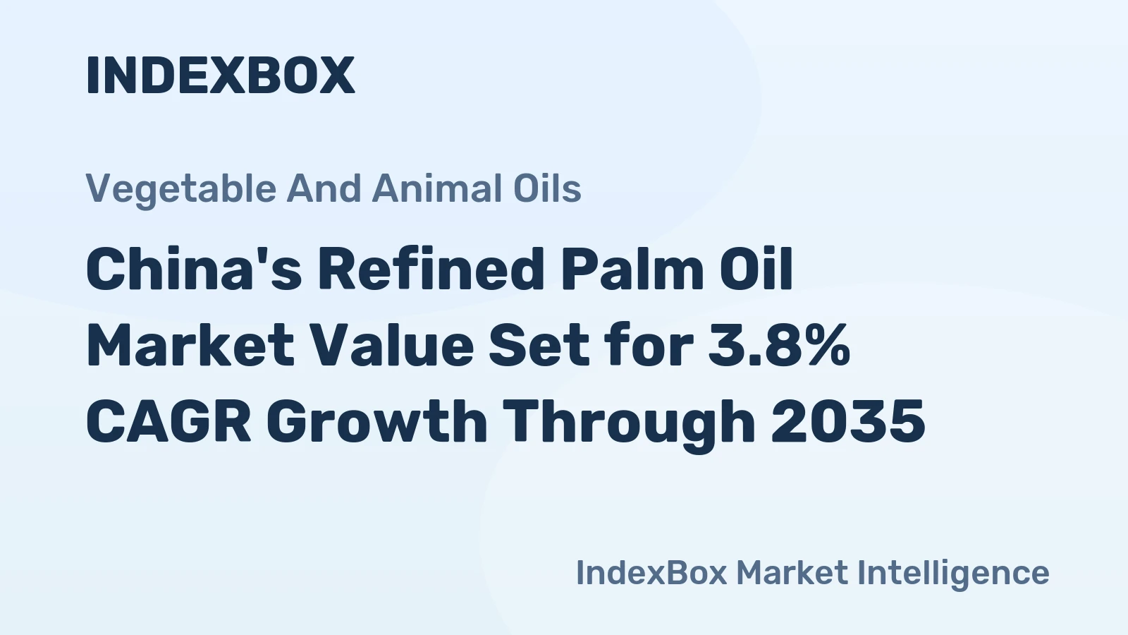 China's Refined Palm Oil Market Value Set for 3.8% CAGR Growth Through 2035