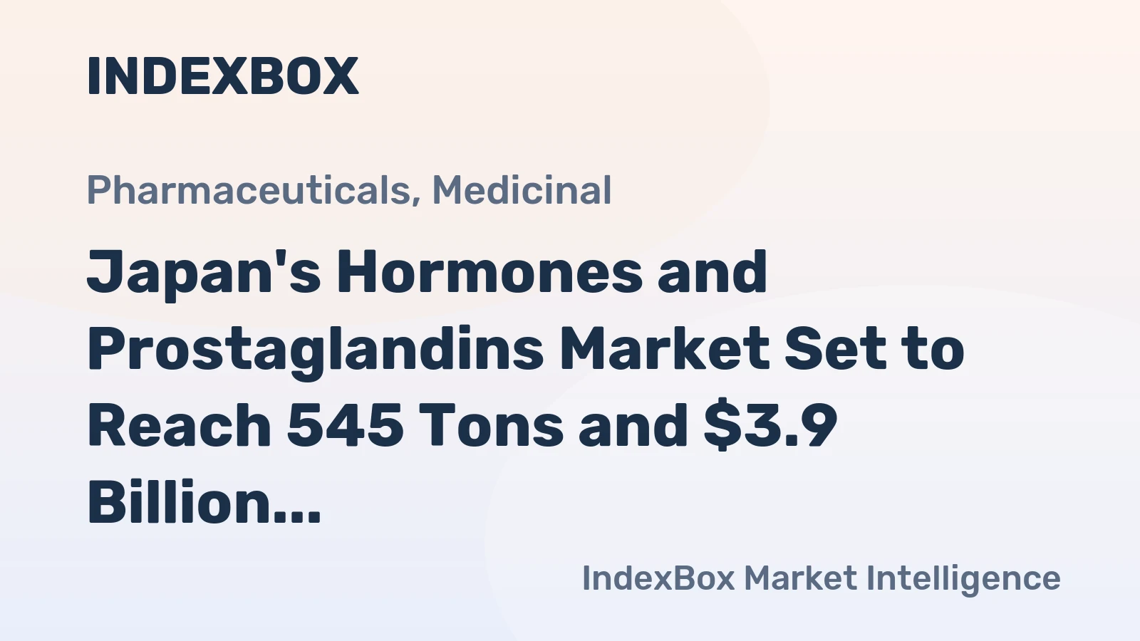 Japan's Hormones and Prostaglandins Market Set to Reach 545 Tons and $3.9 Billion