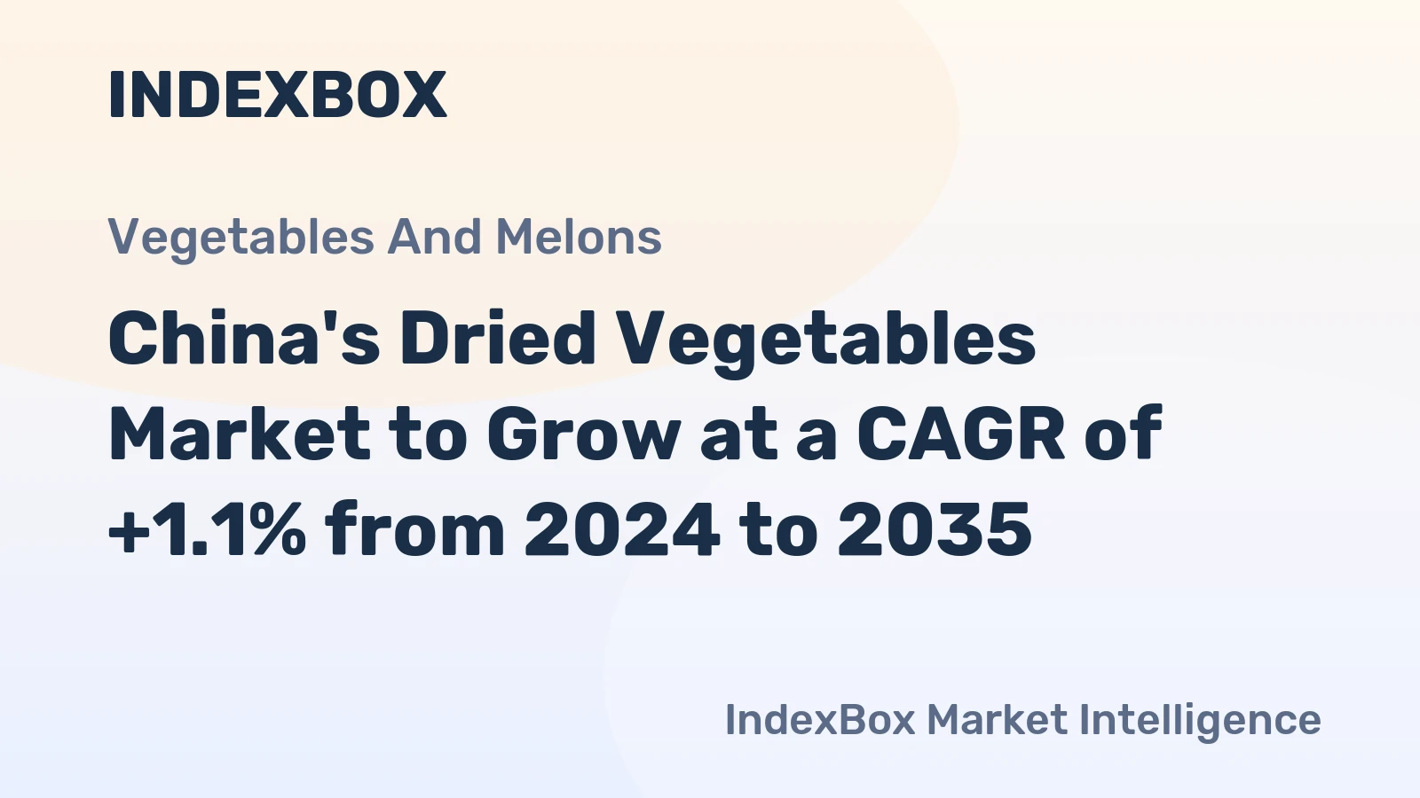 China's Dried Vegetables Market to Grow at a CAGR of +1.1% from 2024 to 2035