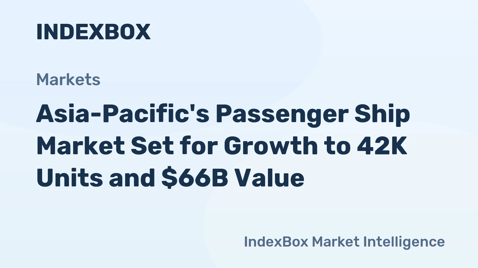 Asia-Pacific's Passenger Ship Market Set for Growth to 42K Units and $66B Value