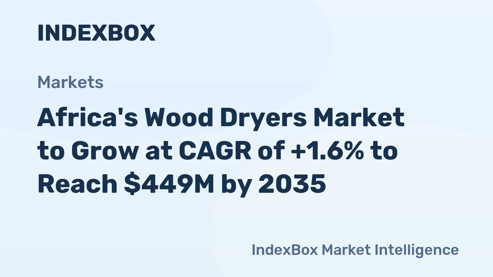 Africa's Wood Dryers Market to Grow at CAGR of +1.6% to Reach $449M by 2035