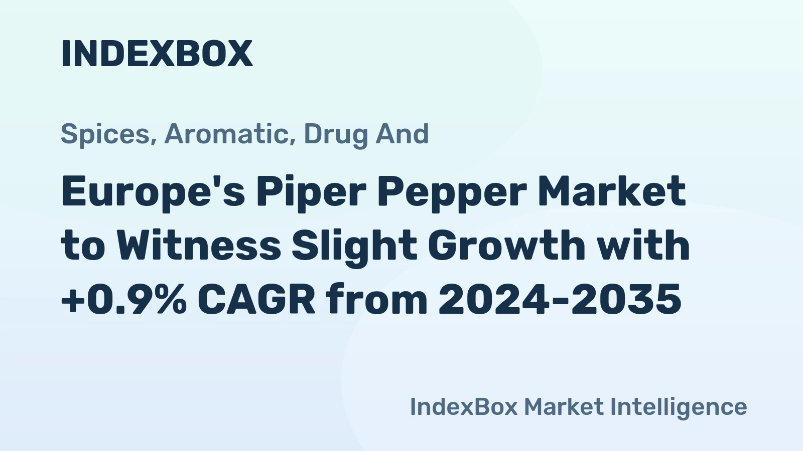 Europe's Piper Pepper Market to Witness Slight Growth with +0.9% CAGR from 2024-2035