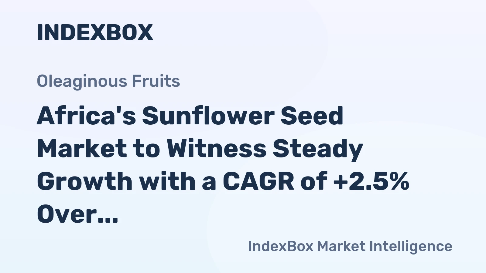 Africa's Sunflower Seed Market to Witness Steady Growth with a CAGR of +2.5% Over the Next Decade
