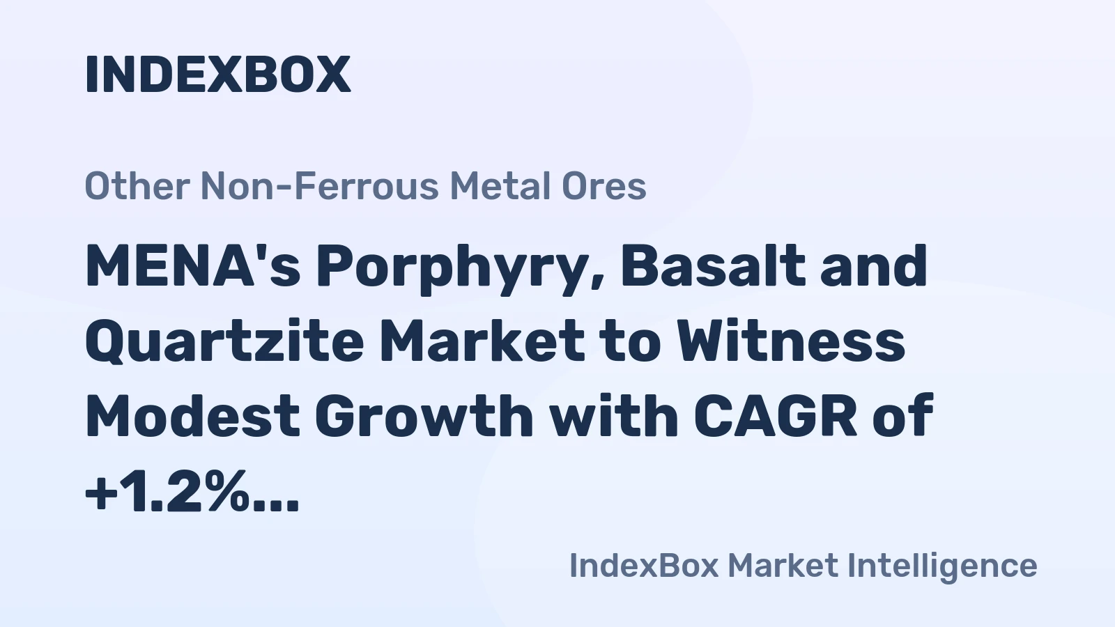 MENA's Porphyry, Basalt and Quartzite Market to Witness Modest Growth with CAGR of +1.2% from 2024 to 2035