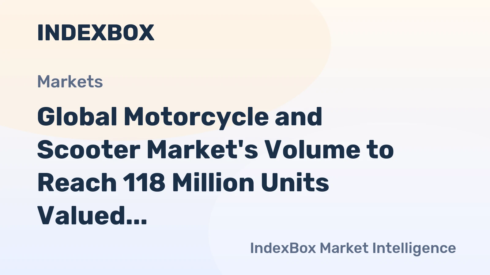 Global Motorcycle and Scooter Market's Volume to Reach 118 Million Units Valued at $161.4 Billion by 2035